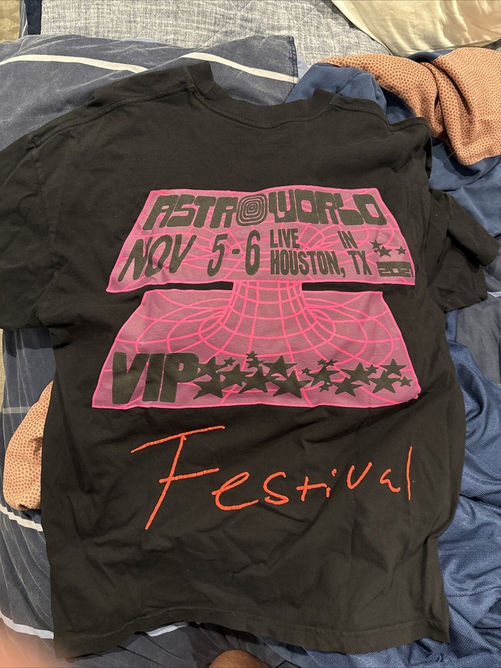 AstroWorld 2021 VIP T-Shirt Houston Travis Scott Cactus Jack No ...