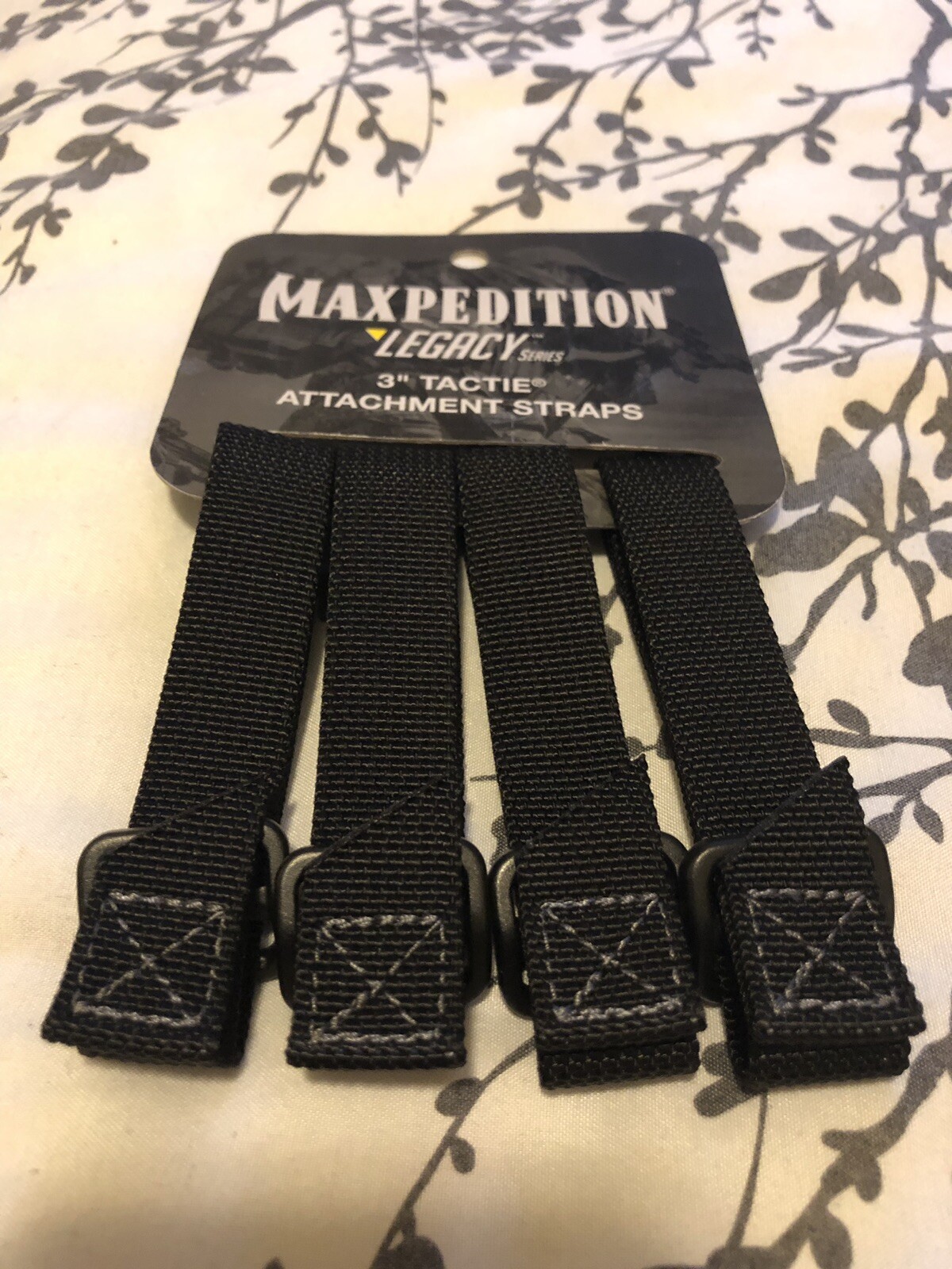 Maxpedition 9903B Black 3” Inch Tactie Attachment Straps 4 Pack Legacy ...