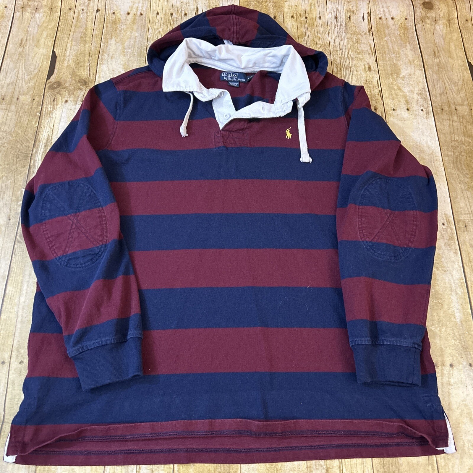 Polo Ralph Lauren Rugby Hoodie Hooded Rugby Shirt XXL… - Gem
