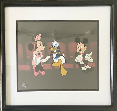 Mickey Mouse RARE Production Cel-Mickey, Minnie & Donald 60th Academy ...