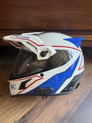 Klim Krios Large Used White/Blue/Red Motorcycle Helmet | eBay