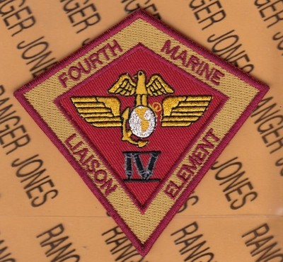 USMC Marine Corps 4th Marine Liaison Element IV Aviation ~3.75" patch c ...