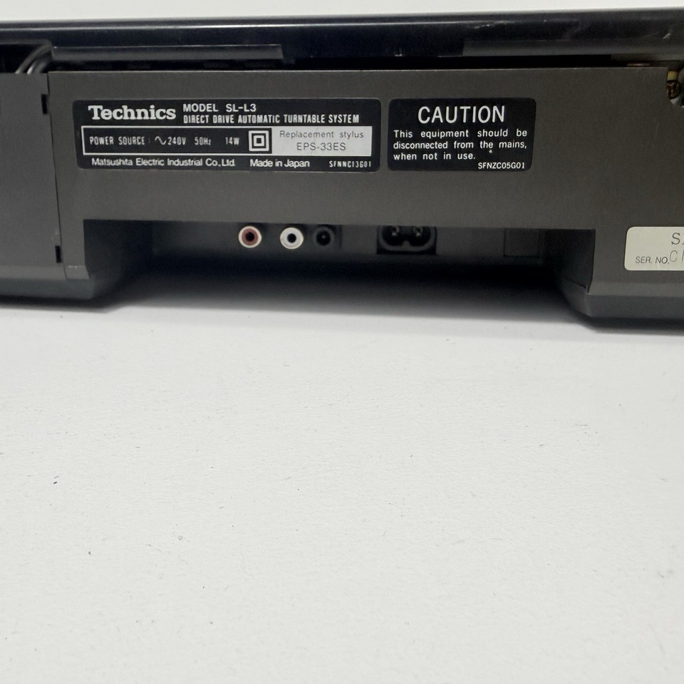 Technics Direct Drive Automatic Turntable System SL-L3 Working W/ New ...
