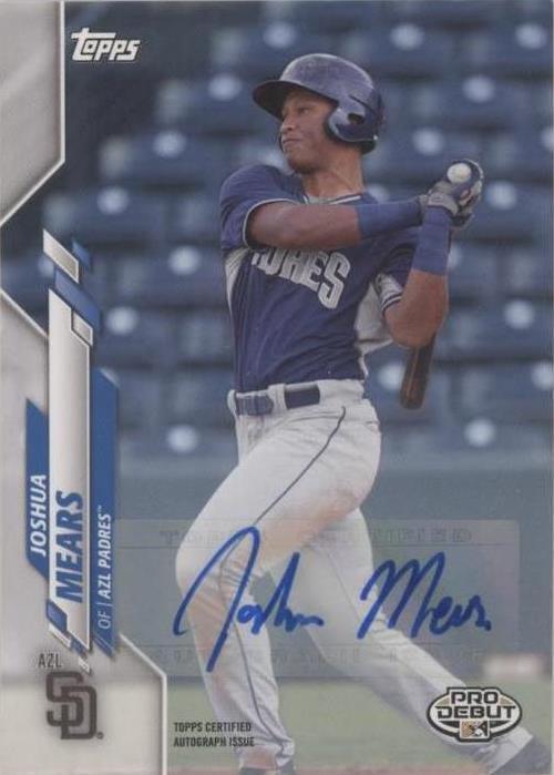 2020 Topps Pro Debut - Joshua Mears #PD-139 Autographs (AU, RC) for ...