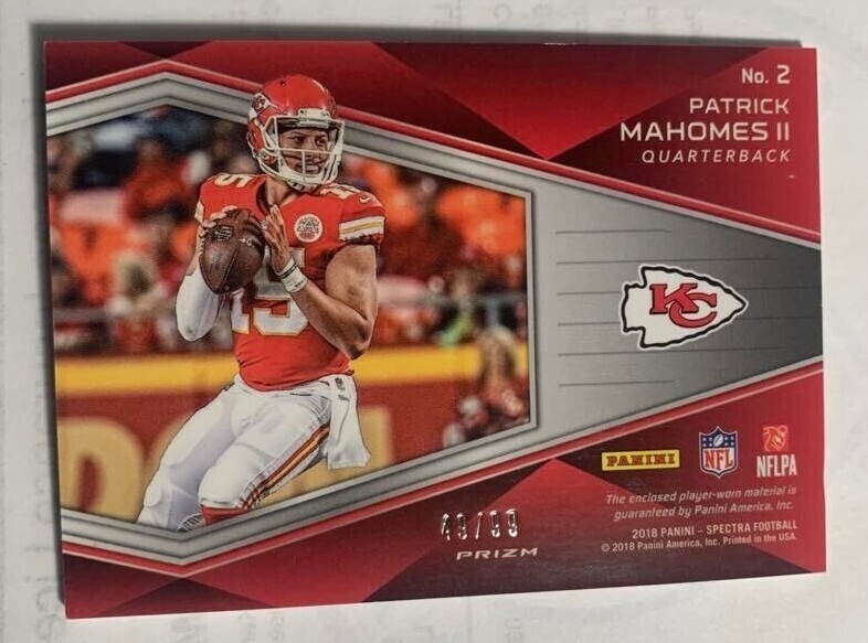 2018 Panini Spectra Cornerstone Materials Neon Blue 49/99 Patrick ...