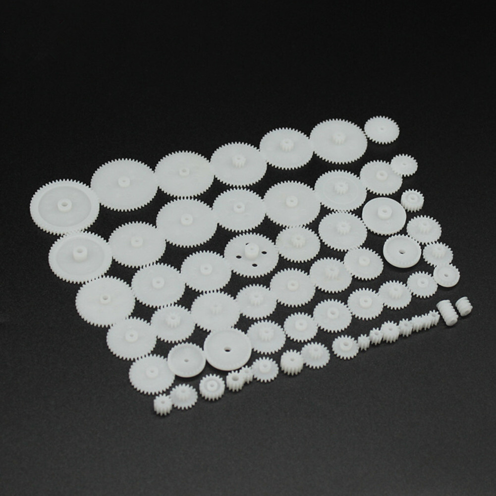 58 Sizes Plastic Gears Toy Motor Crown Gear Set for DIY RC Car Robot ...