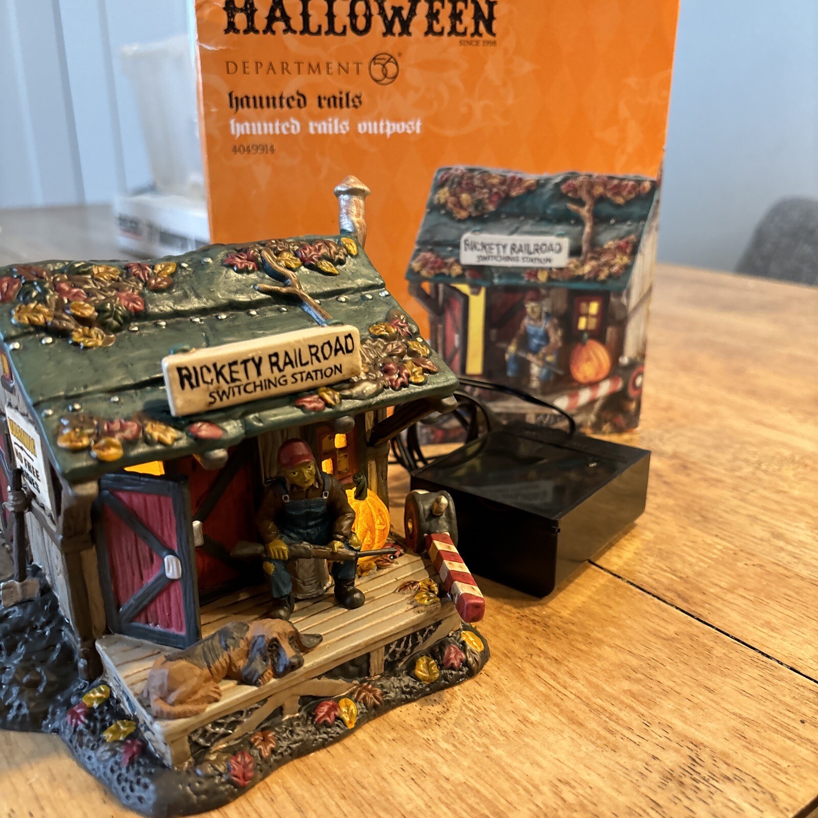 Dept 56 Halloween Haunted Rails Outpost Rickety Railroad Switching ...