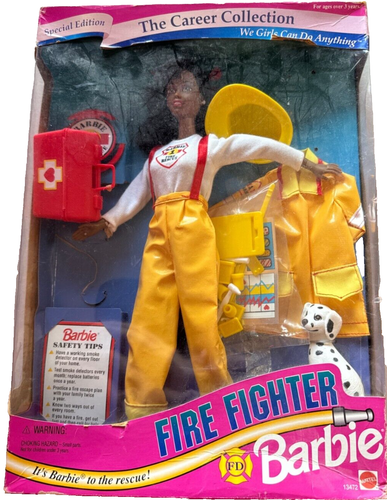 The Career Collection African American Fire Fighter Barbie 1994 Mattel ...