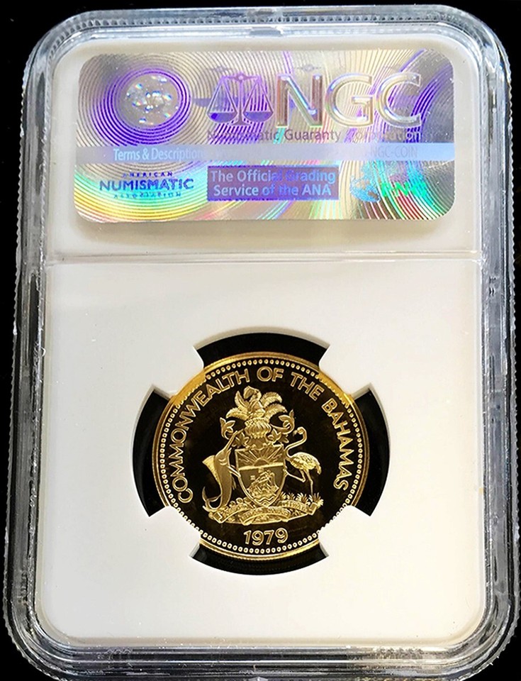 1979 GOLD BAHAMAS $250 PRINCESS ANNE COIN NGC PROOF 69 UC ONLY 1,835 ...