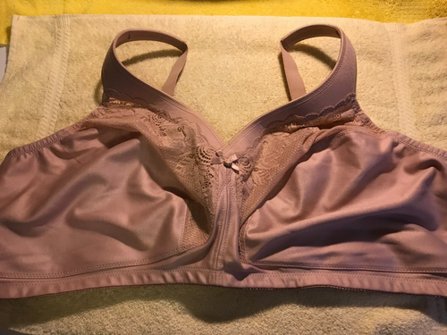 Glamorise bra 1003 Full Figure Magic Lift Minimizer Beige w Lace 50F ...