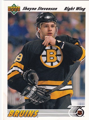 1991-92 Upper Deck #331 Shayne Stevenson- Boston + (Yes 3 Free Mystery ...