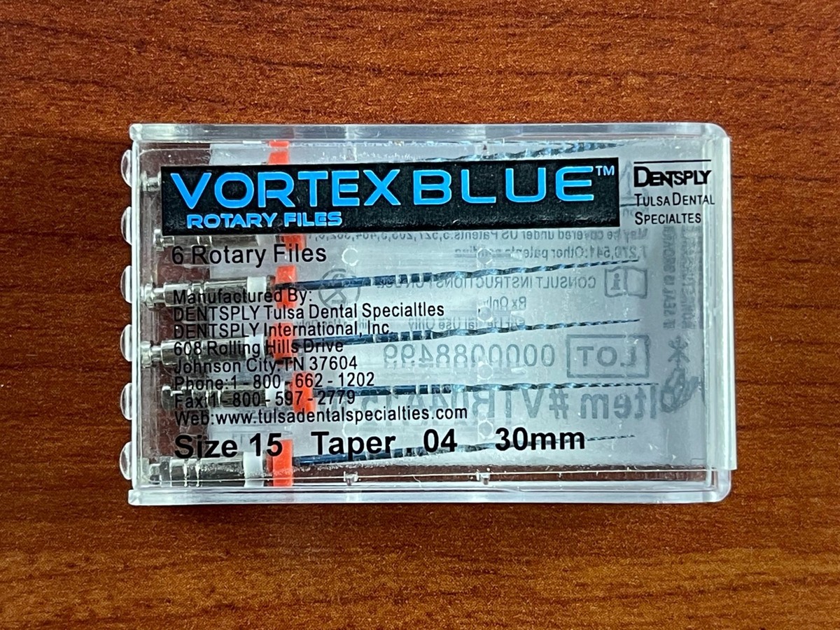 Endodontics Rotary Files Pack Dentsply Tulsa Dental Vortex Blue 25mm ...