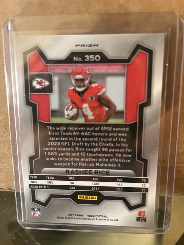 2023 Panini Prizm Rashee Rice Green Wave Prizm RC #350 SP Chiefs | eBay