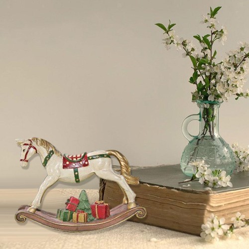 Nordic Rocking Horse Figurine Statue Art Collectible Resin Ornament ...