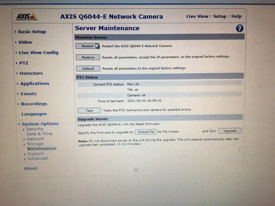 AXIS Q6044-E PTZ Exterior Dome Network Camera refurbished with new power board | eBay