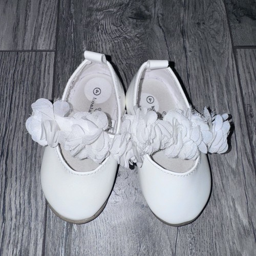 Toddler Girl Dress Shoes Size 4 White Flower Girl Easter | eBay