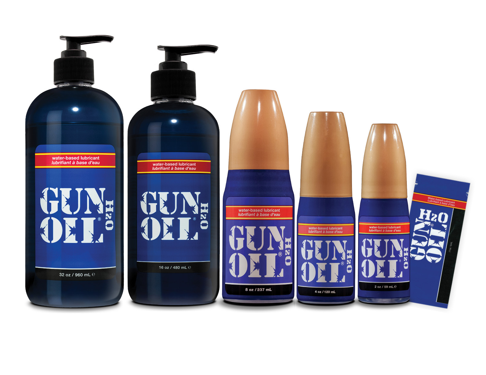 Authentic GUN OIL H2O Premium Water Based Personal Lubricant Sex Lube 6 ...