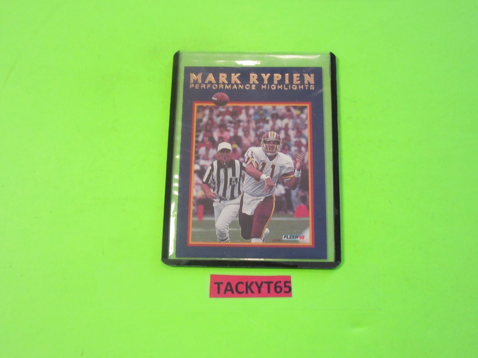 MARK RYPIEN (REDSKINS) 1992 FLEER PERFORMANCE HIGHLIGHTS CARD(S) YOU ...