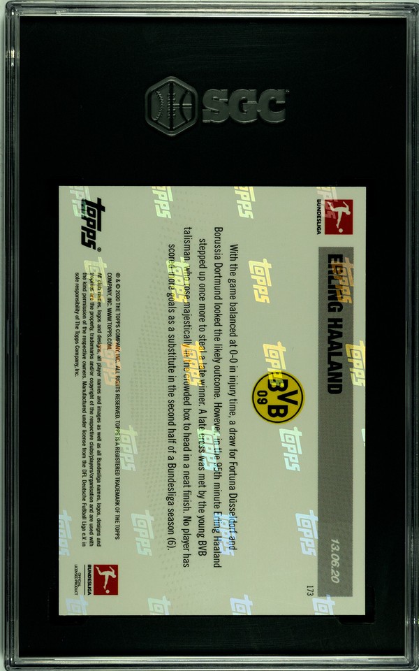 Topps Now Bundesliga 2019-2020 Soccer Card Erling Haaland # 173 SGC 10 ...