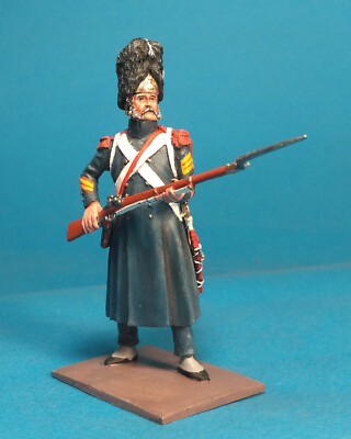 Unassembled French Old Guard in overcoats, White Metal 60 mm 1/30 ...