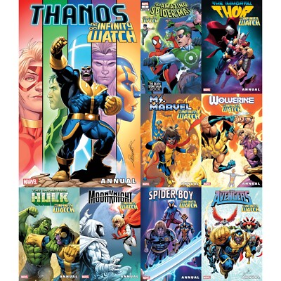 Infinity Watch (2024) Annuals Marvel Comics Thanos Spider-Man COVER ...