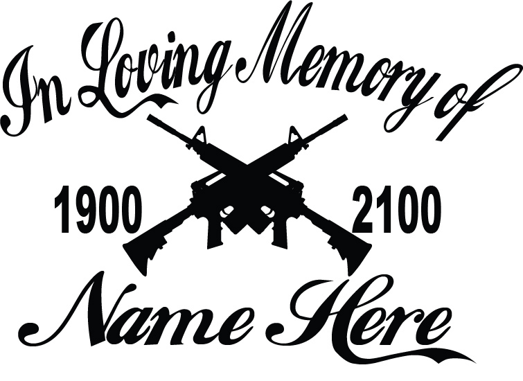 Loving Memory - Military Sticker Decal Memorial Personalized Army ...