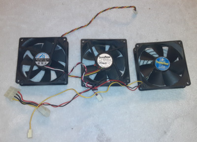 3x 90mm PC Computer Desktop Fans Various Brands Black 12v | eBay