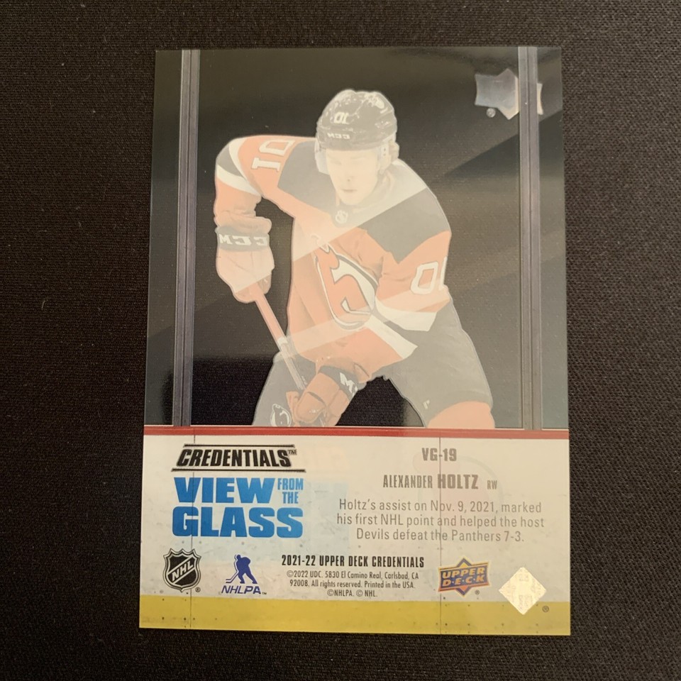 2021-22 Upper Deck Credentials ALEXANDER HOLTZ View From the Glass ...