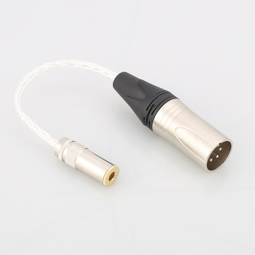 OCC Silver Plated 4Pin XLR Male to 4.4mm Female Adapter Audio AUX ...