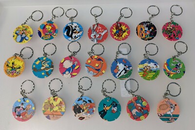 Handmade Tazo keyrings - 50 designs. Retro, geek, 90s. Looney Tunes ...