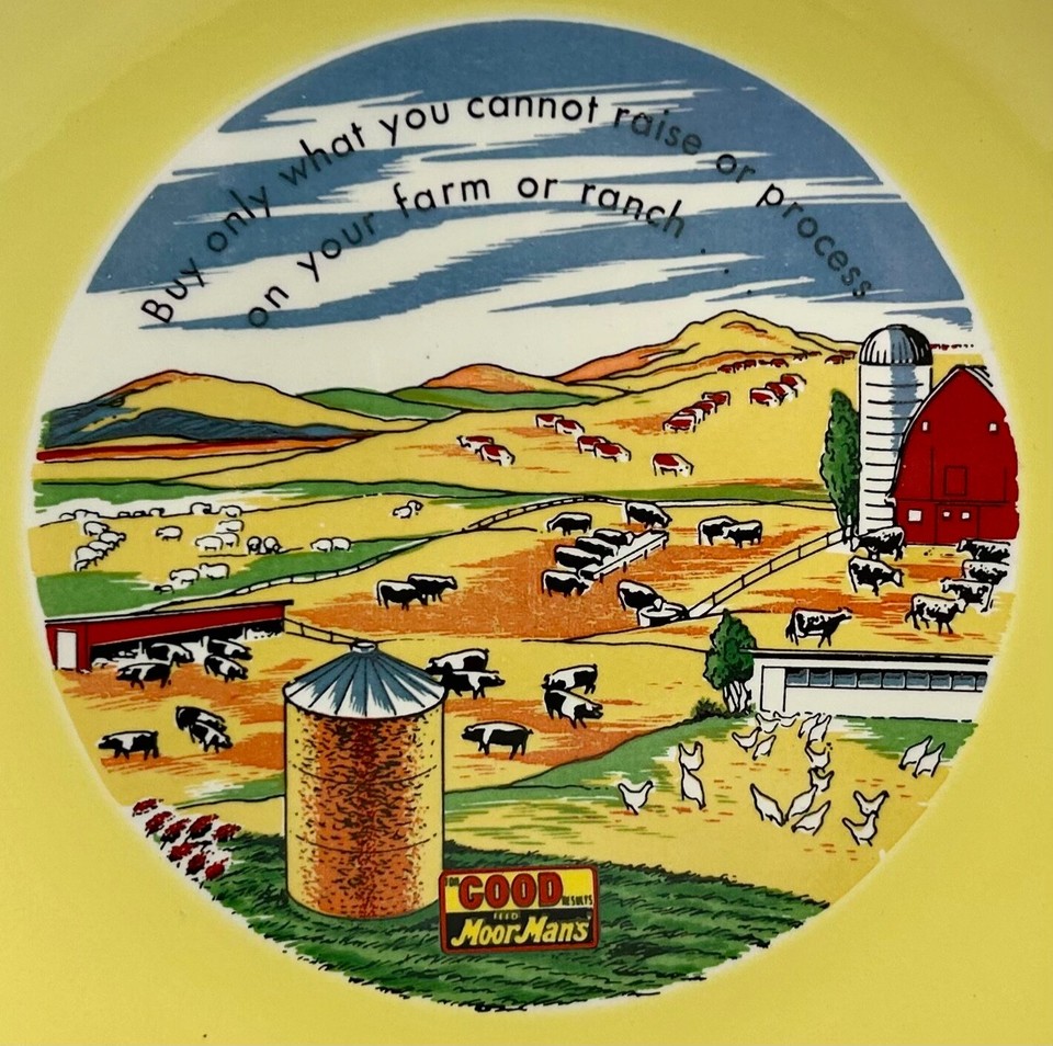 Vintage “For GOOD Results Feed Moorman’s” Advertising 10 1/8" Plate | eBay