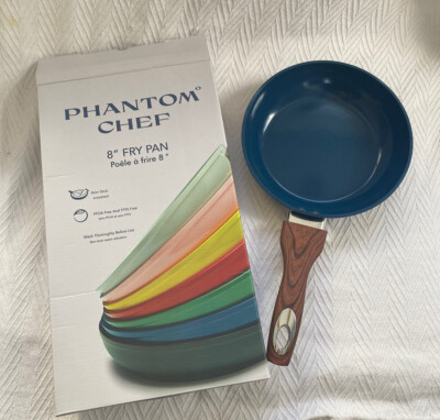PHANTOM CHEF 8" Fry Pan in Navy Blue NEW in Box | eBay