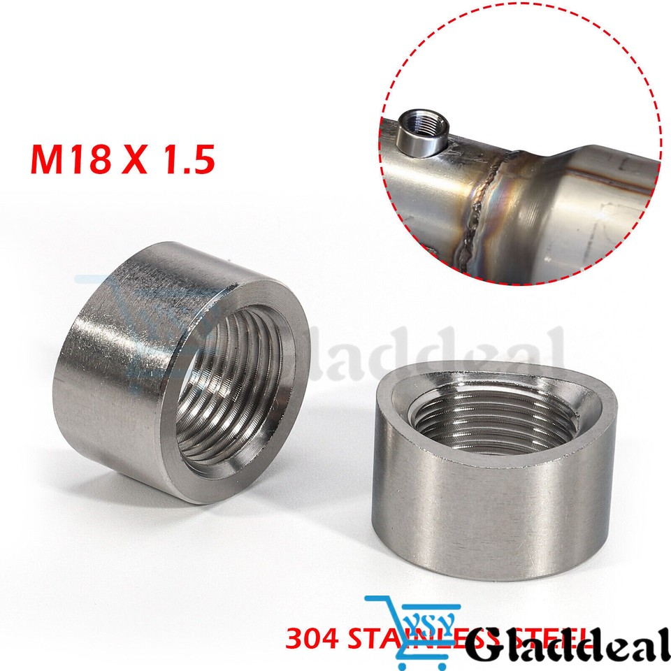 304 STAINLESS O2 OXYGEN SENSOR BUNG M18 X 1.5 (2-Pack of 02 bungs) | eBay