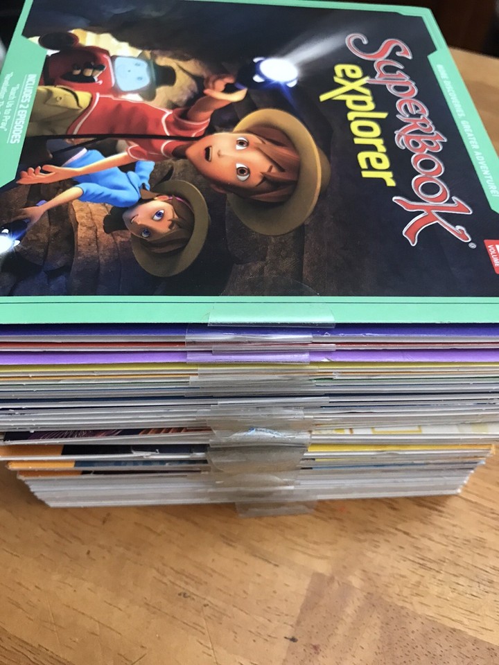 Mixed Lot of 35 Superbook Academy Gizmo Go DVDs Christian Bible Stories ...
