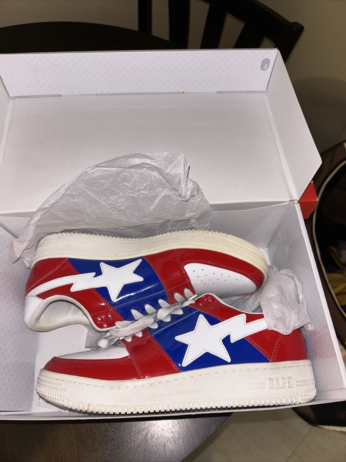 Size 10.5 - A Bathing Ape Bapesta Red - 1E80191001 | eBay