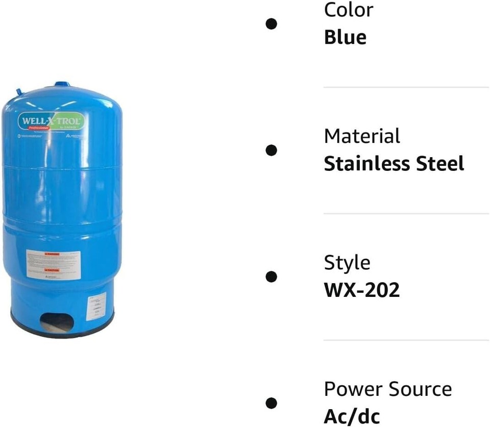 NEW Amtrol Well-X-Trol WX-202 20 Gallon WELL Water Pressure Tank USA ...