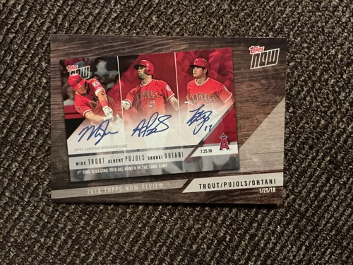 2019 Topps '18 Topps Now Review #TN9 Mike Trout/Albert Pujols/Shohei ...