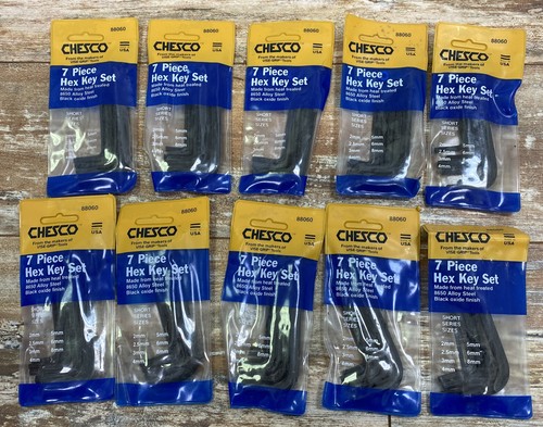 10x Chesco 88060 7 Piece Hex Key Set Usa Made New Old Stock X10 Sets | eBay