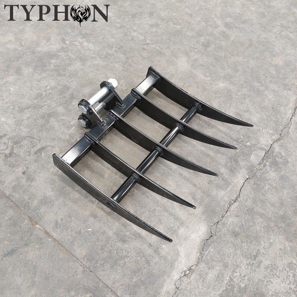 Mini Excavator Attachment Rake 19in Hooks Tool For 1 ton Diggers ...