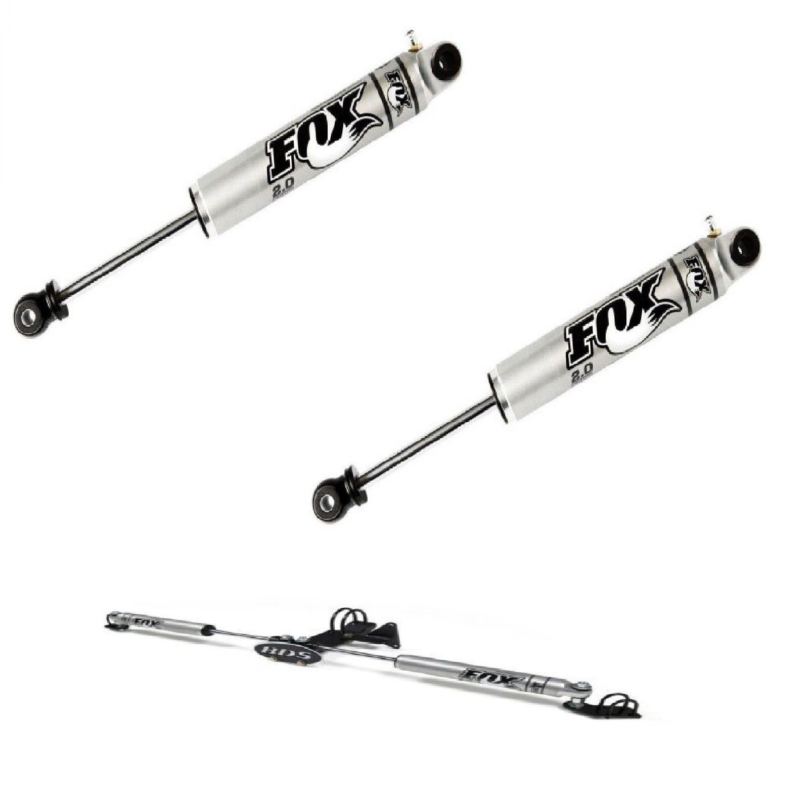 BDS Fox 2.0 Series Dual Steering Stabilizers with Bracket Kit for ...