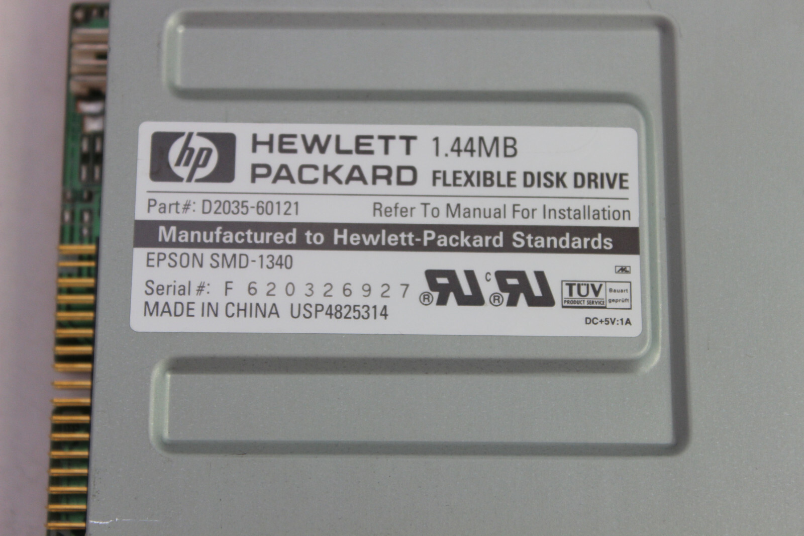 HP D2035-60121 1.44MB 3.5 FLOPPY DISK DRIVE VL5/133 EPSON SMD-1340 WITH ...