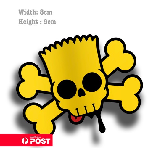 Bart Simpson Skull Cross Funny Laptop , Car Decal Sticker | eBay Australia