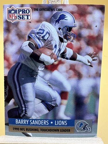 1991 Pro Set Barry Sanders NFL Rushing, Touchdown Leader Football Card ...