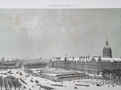 Print Les Invalides Landscape Winter Paris In Its Splendor (1862) Bayot ...