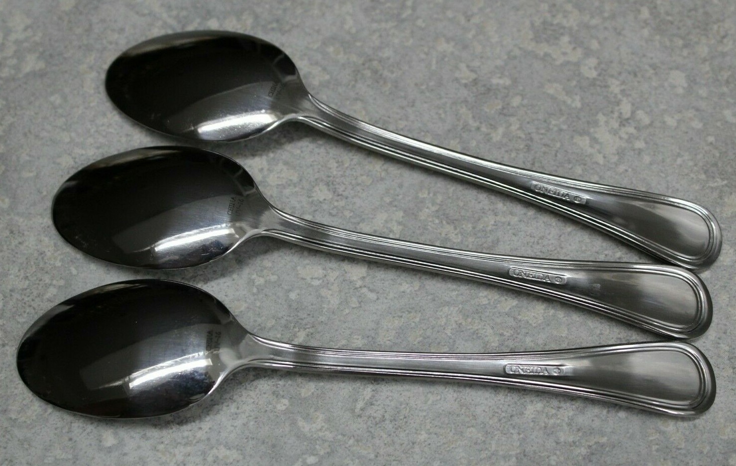 Set of 3 mirrored stainless 18/0 ONEIDA TRESS TEASPOONS | eBay