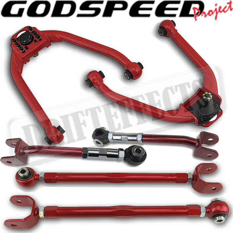 For 03-09 350z Z33 Godspeed Front+Rear Upper Camber Arm+Bucket Delete ...
