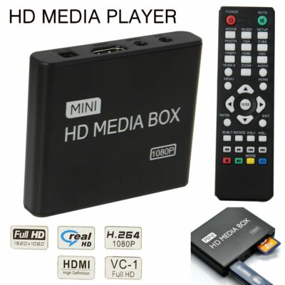 Mini HD 1080P Media Player BOX USB Media Box With HDMI AV MMC MKV AVI ...