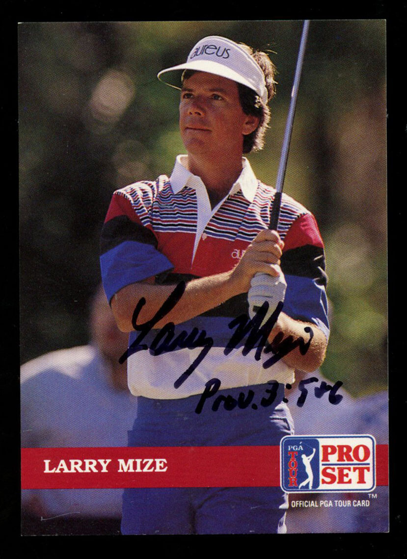 Larry Mize #105 signed autograph auto 1992 Pro Set Golf Trading Card | eBay