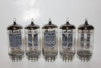 5 x Telefunken 12AX7/ECC83 smooth plate tubes, diamond logo, tested ...