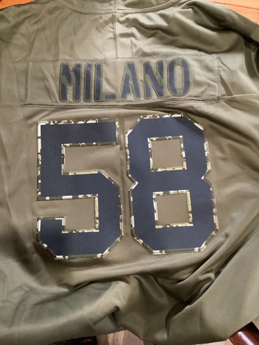 Rare store estate unworn Matt Milano salute stitch buffalo bills jersey ...